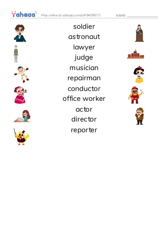 My Dream Job - worksheets PDF Download | Yahaaa!